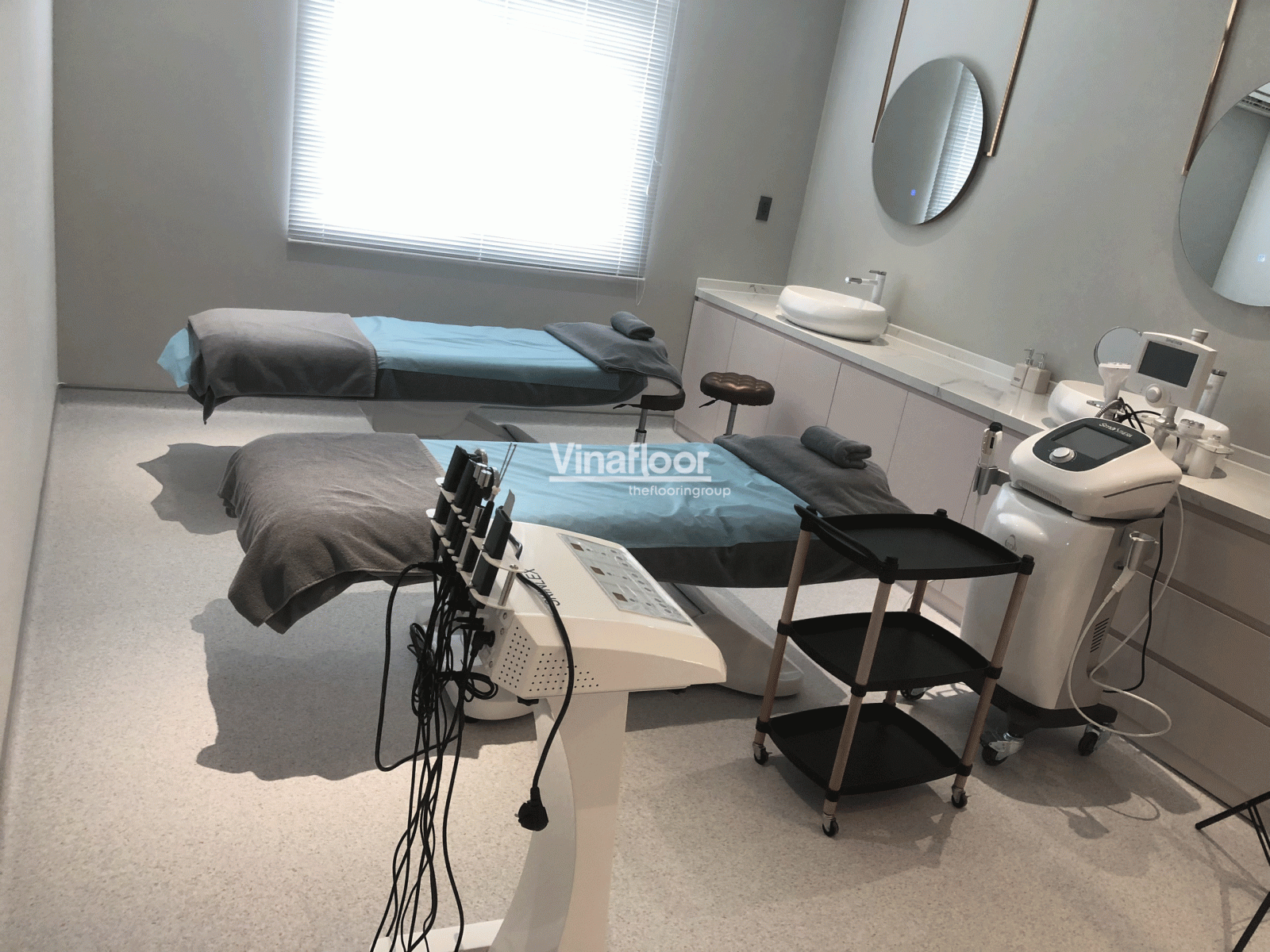 Công trình Sàn Vinyl cho Spa